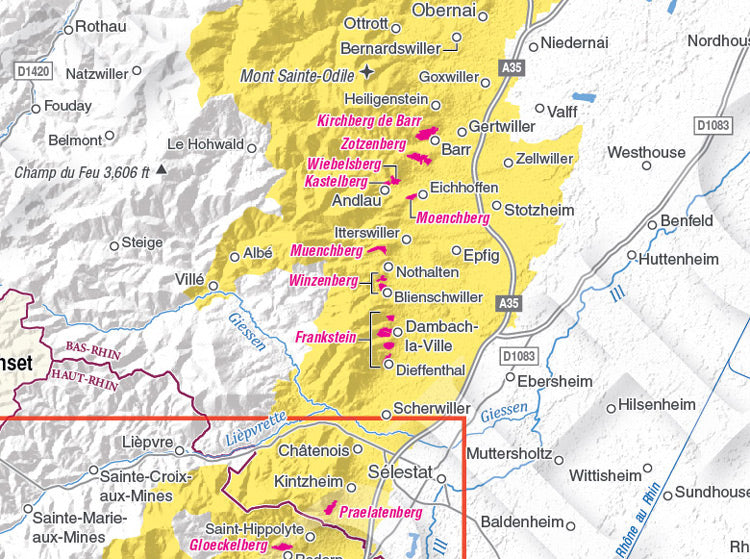 Alsace Wine Map - AmphoraMap