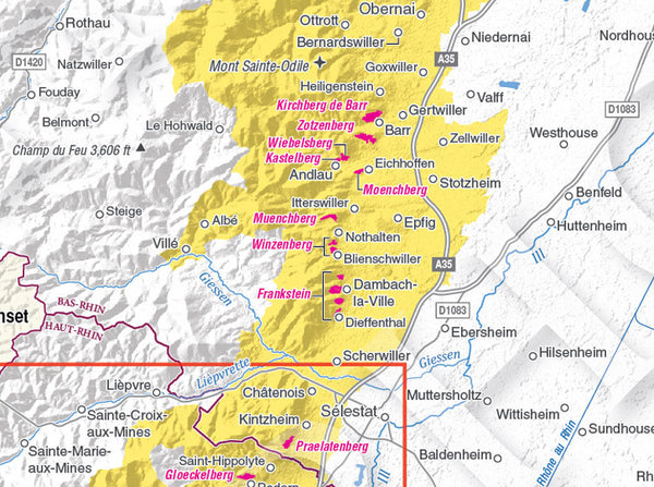 Alsace Wine Map - AmphoraMap