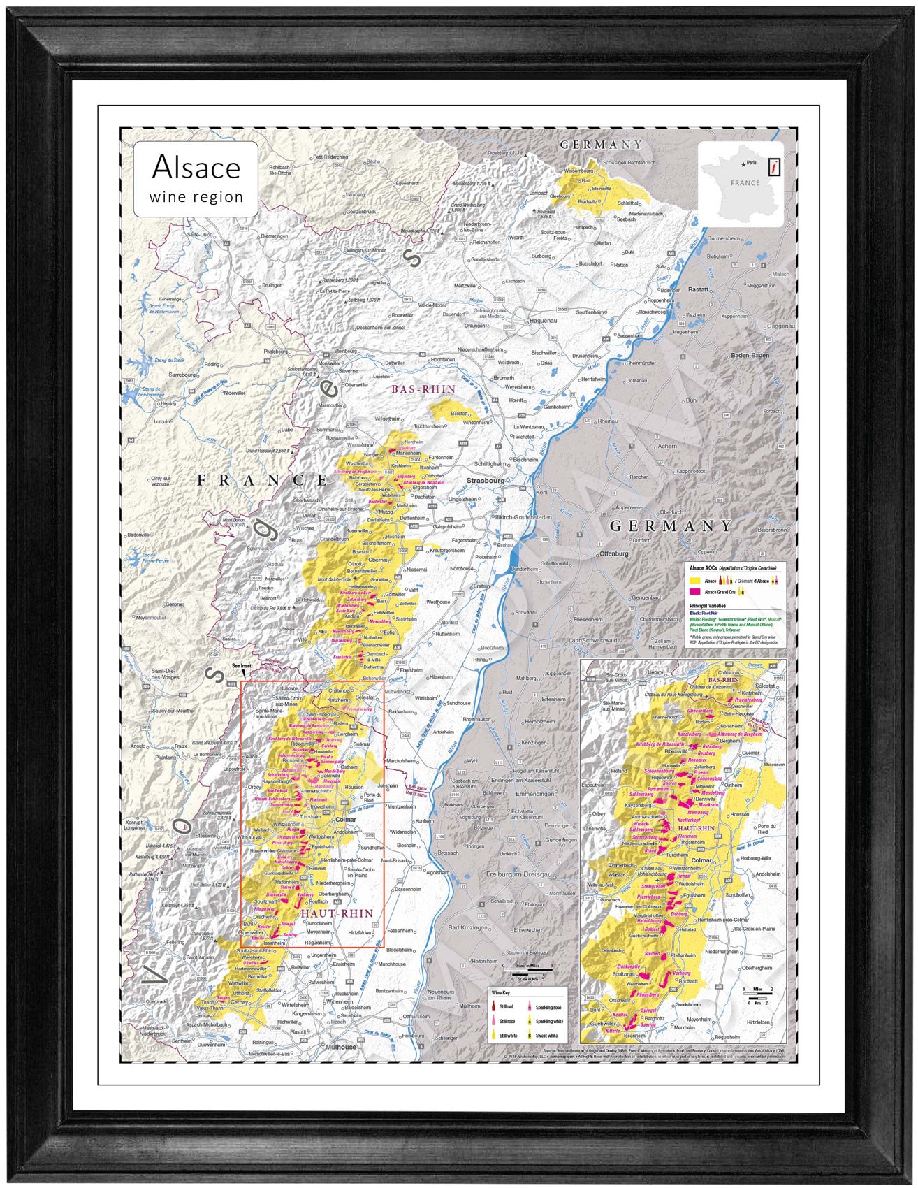 Alsace Wine Map - AmphoraMap
