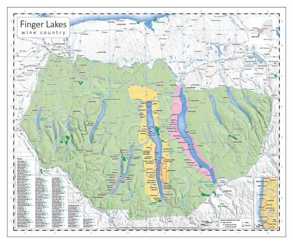Finger Lakes Wine Map - AmphoraMap