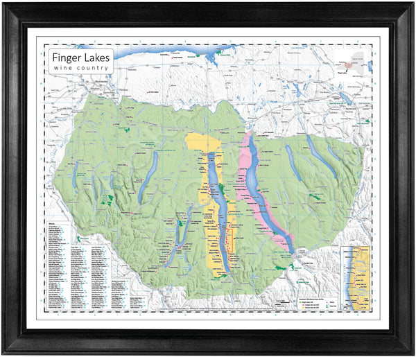 Finger Lakes Wine Map - AmphoraMap