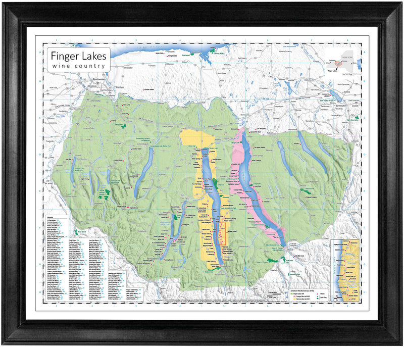 Finger Lakes Wine Map - AmphoraMap