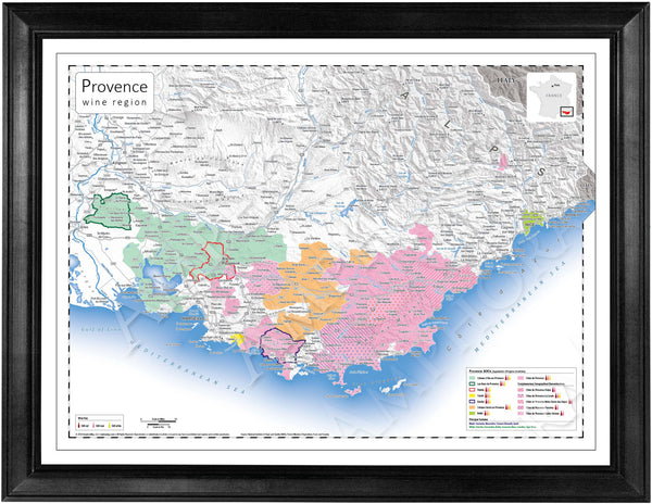 Provence Wine Map - AmphoraMap