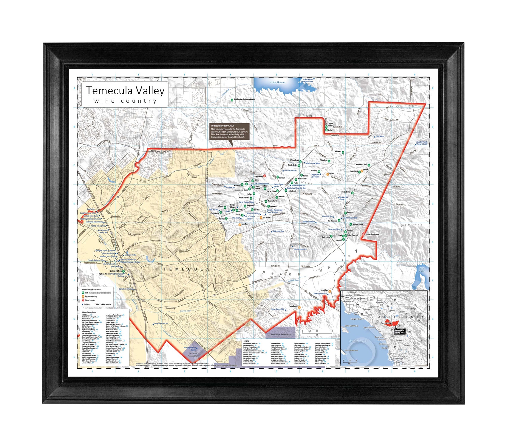 Temecula Valley Wine Map - AmphoraMap